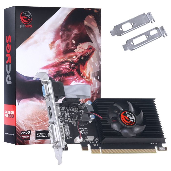PLACA DE VIDEO AMD RADEON R5 230 2GB DDR3 64 BITS – FLEXLAN Informática